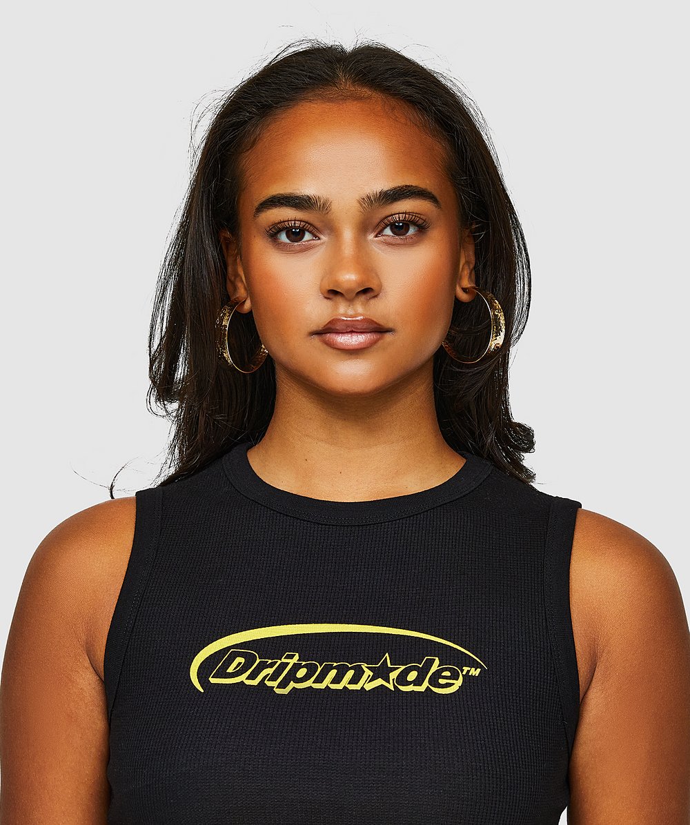 Womens Evade Waffle Crop Top Dripmade